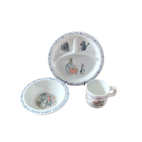 Eden | Dining | Vintage Peter Rabbit And Friends 3 Piece Melamine Dish ...